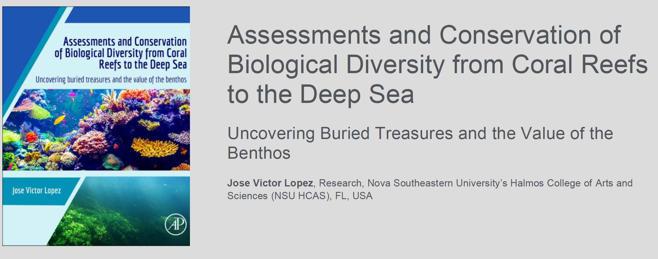 New book on benthic biodiversity has been published – Lopez Lab @ NSU